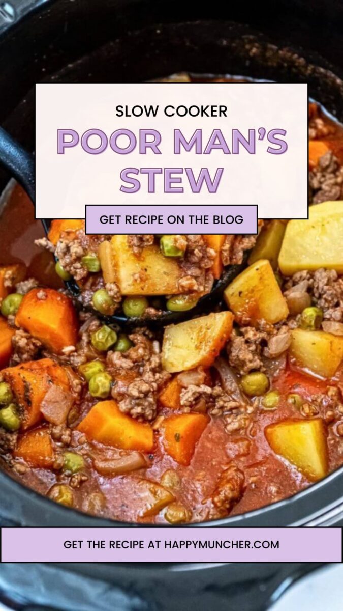 Slow Cooker Poor Man’s Stew Recipe: Hearty Comfort in a Bowl - Happy ...