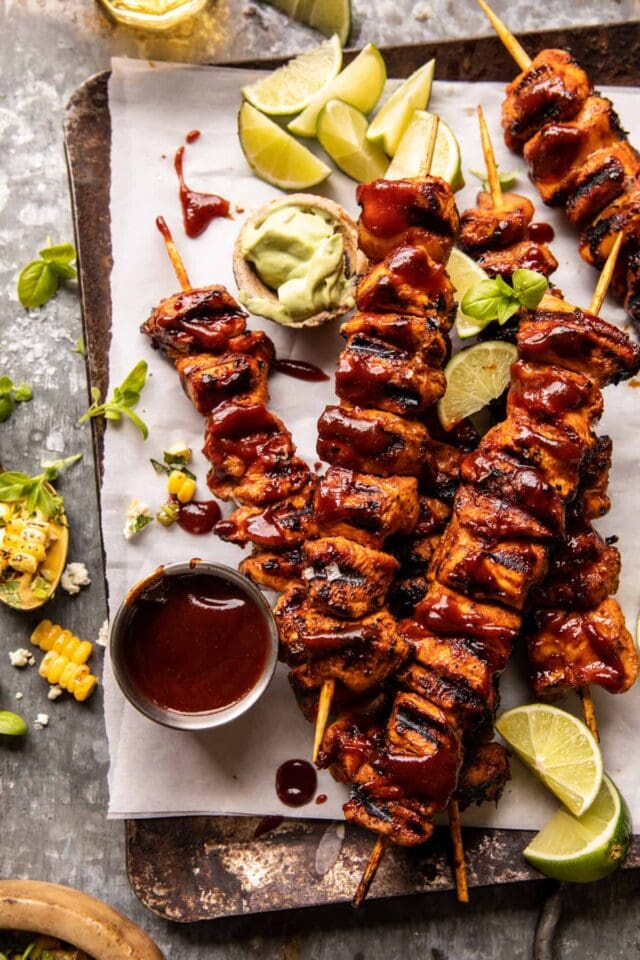 BBQ Chicken Kebabs - Happy Muncher
