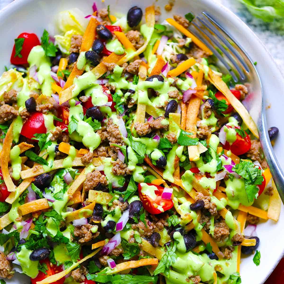 10-Minute Taco Salad - Happy Muncher