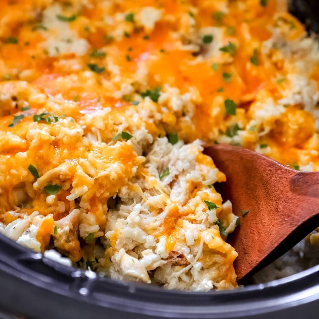 Crockpot Chicken and Rice - Happy Muncher