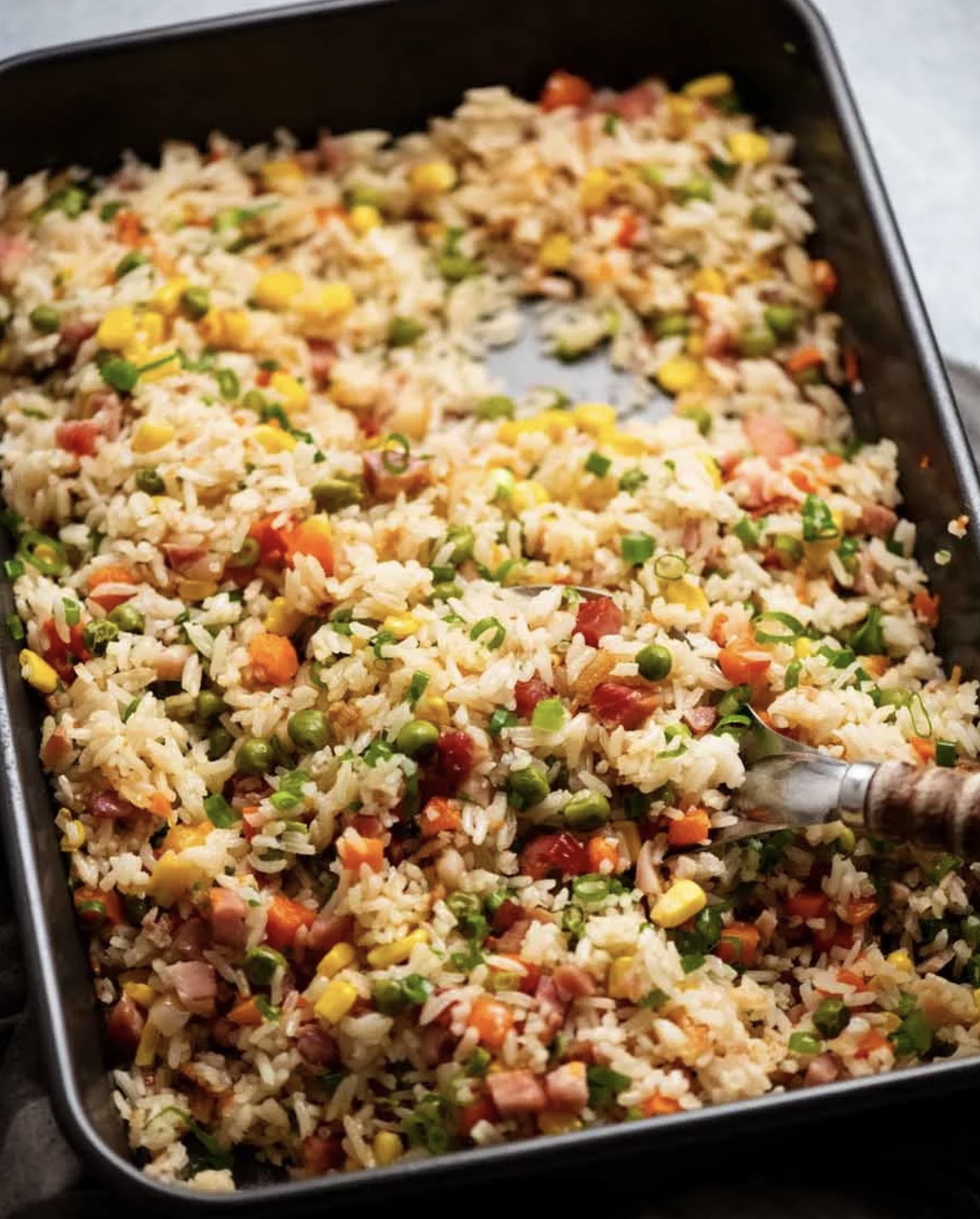 Dump & Bake Fried Rice - Happy Muncher