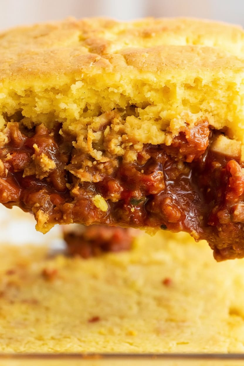 Sloppy Joe Cornbread Casserole - Happy Muncher