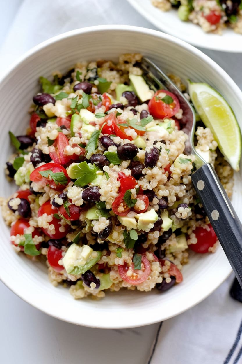 Southwestern Quinoa Salad with Black Beans - Happy Muncher