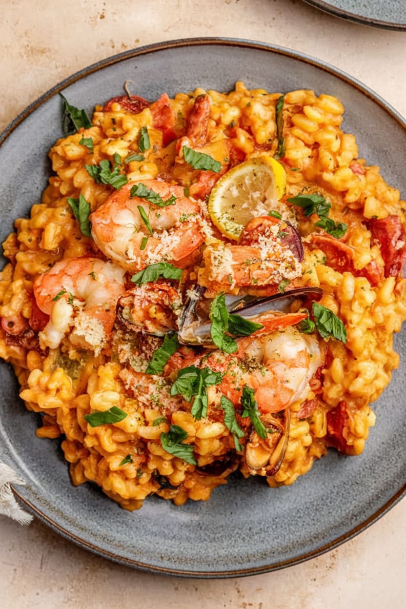 Seafood Risotto - Happy Muncher