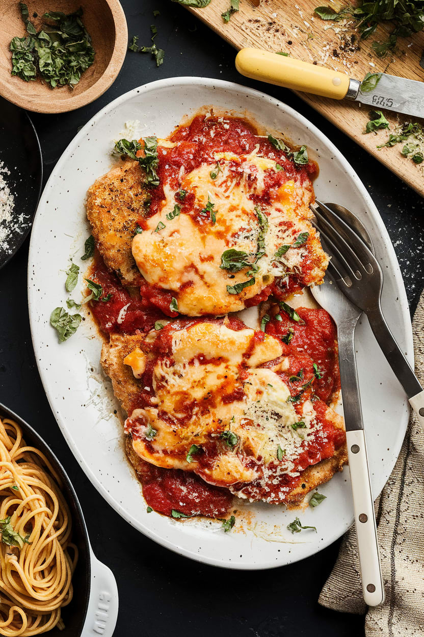 Quick and Easy Chicken Parmesan - Happy Muncher