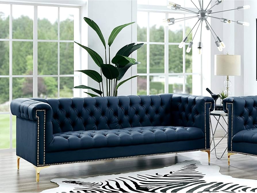 21 Navy Blue Couch Living Room Ideas That Exude Sophistication - Happy ...
