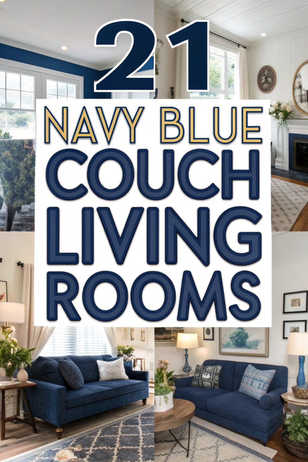 21 Navy Blue Couch Living Room Ideas That Exude Sophistication - Happy ...