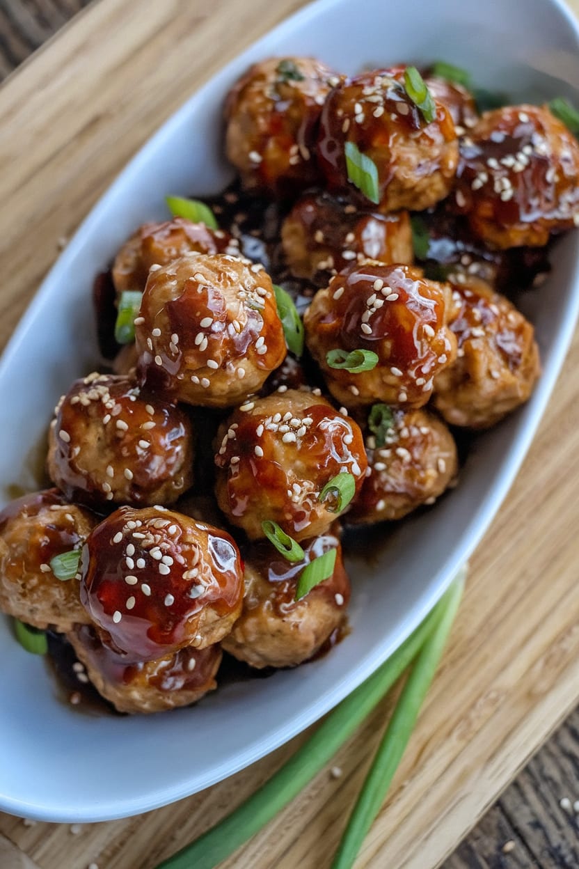 Sticky Asian Glazed Meatballs - Happy Muncher
