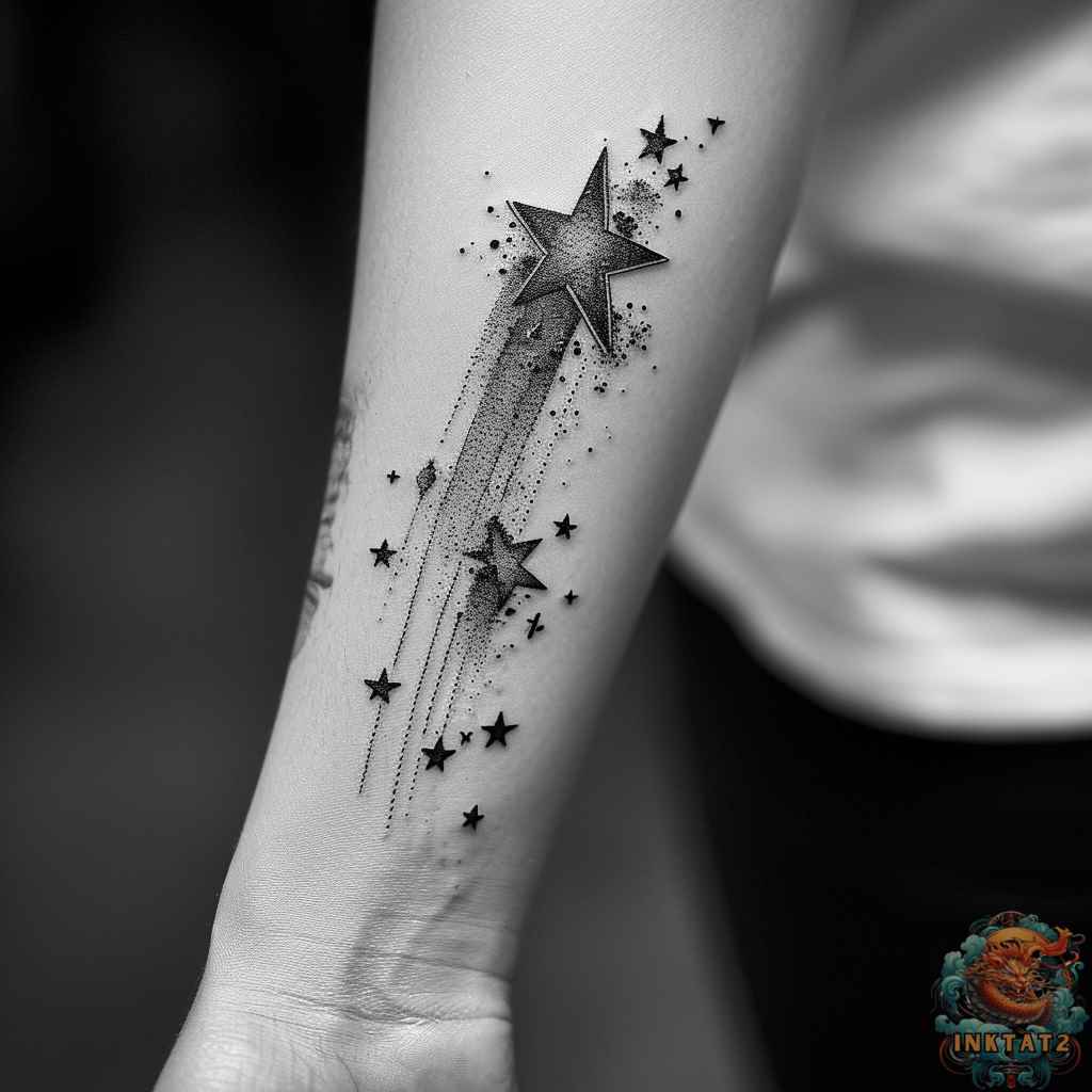 25 Shooting Star Tattoos That Will Remind You to Always Dream Big ...