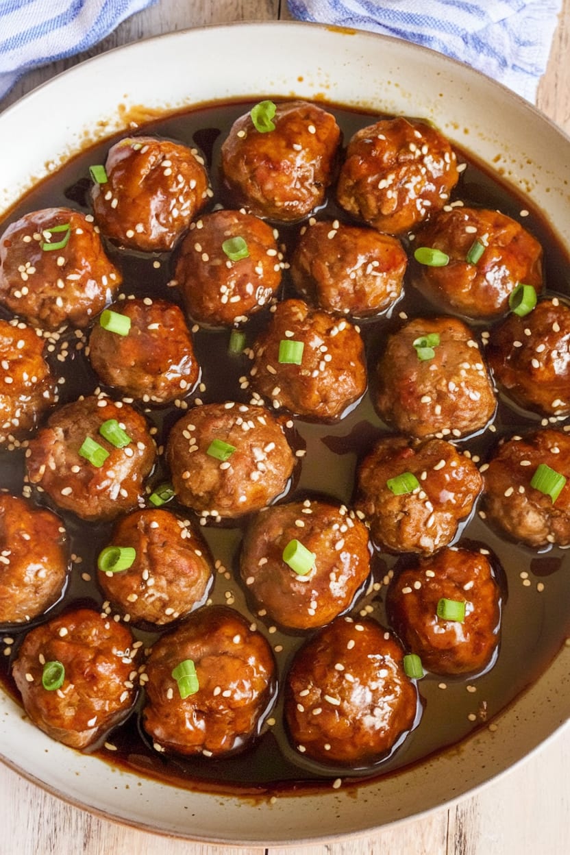 Sticky Asian Glazed Meatballs - Happy Muncher