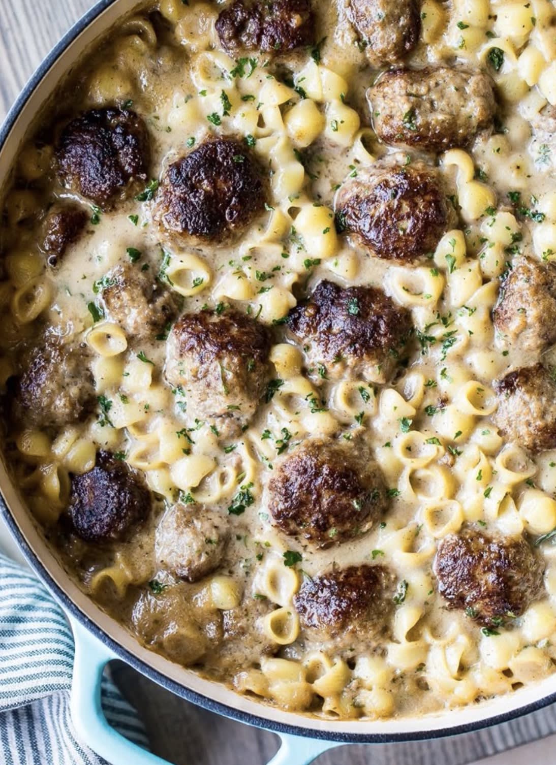 Swedish Meatball Pasta Bake - Happy Muncher