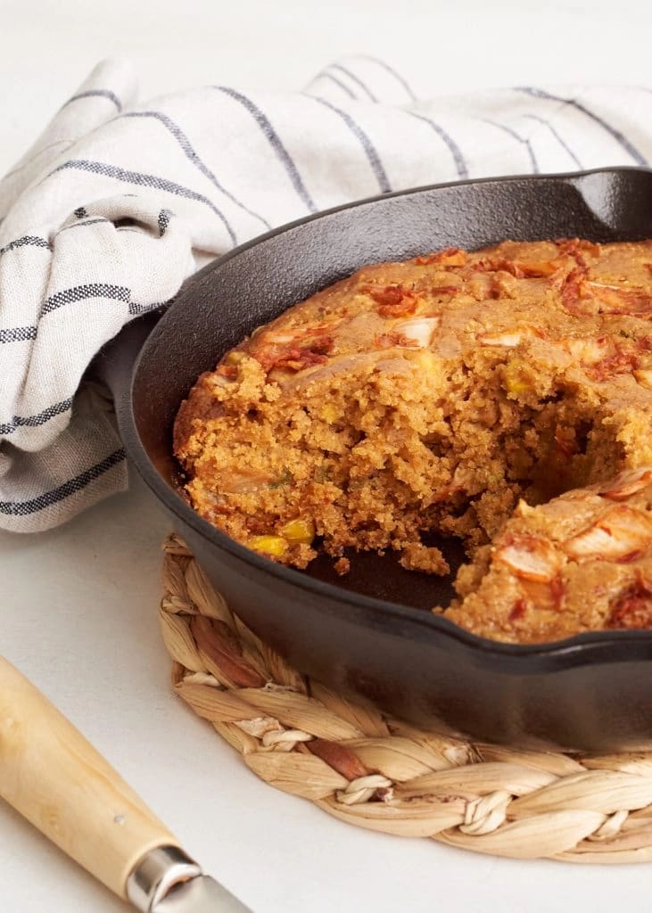 Kimchi Skillet Cornbread - Happy Muncher