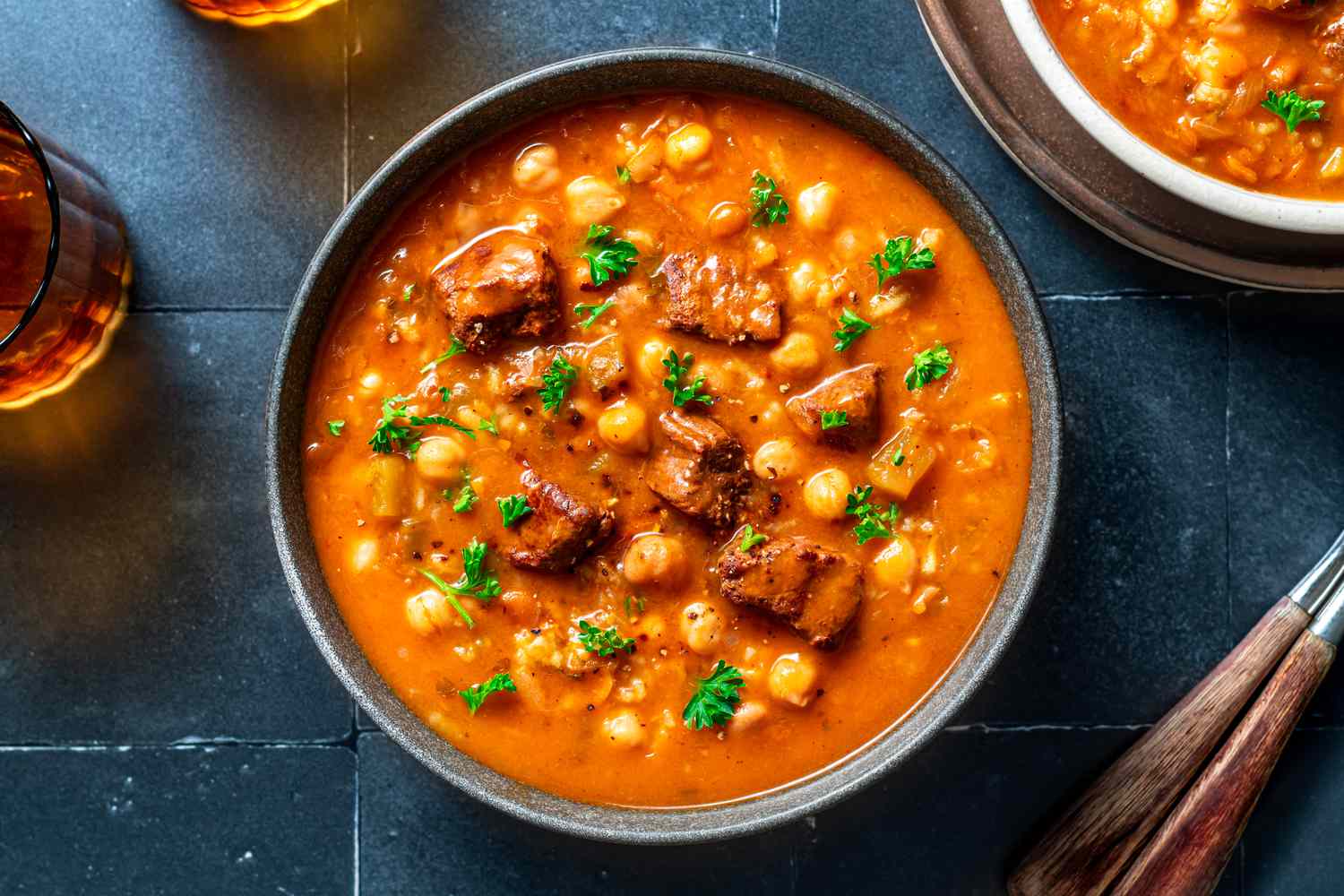 Moroccan Lentil and Chickpea Stew (Harira) - Happy Muncher