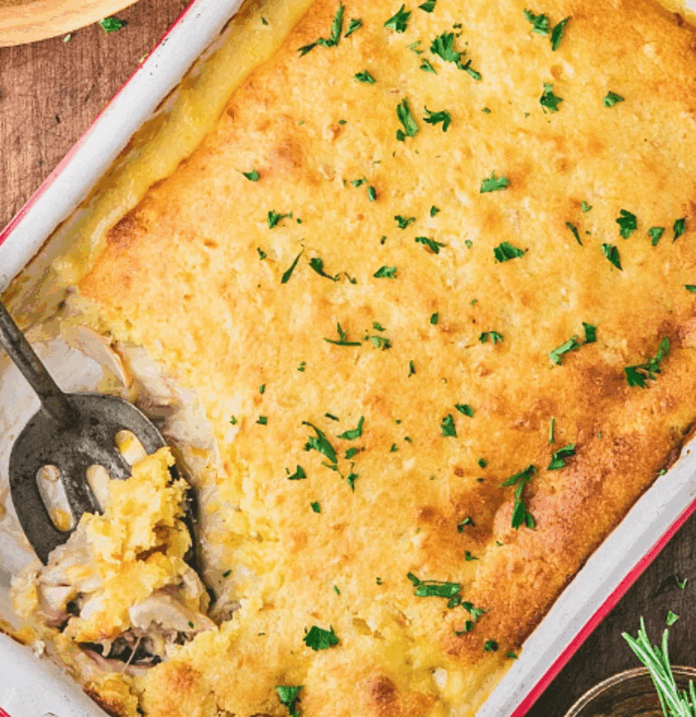 Cornbread Chicken Pot Pie - Happy Muncher