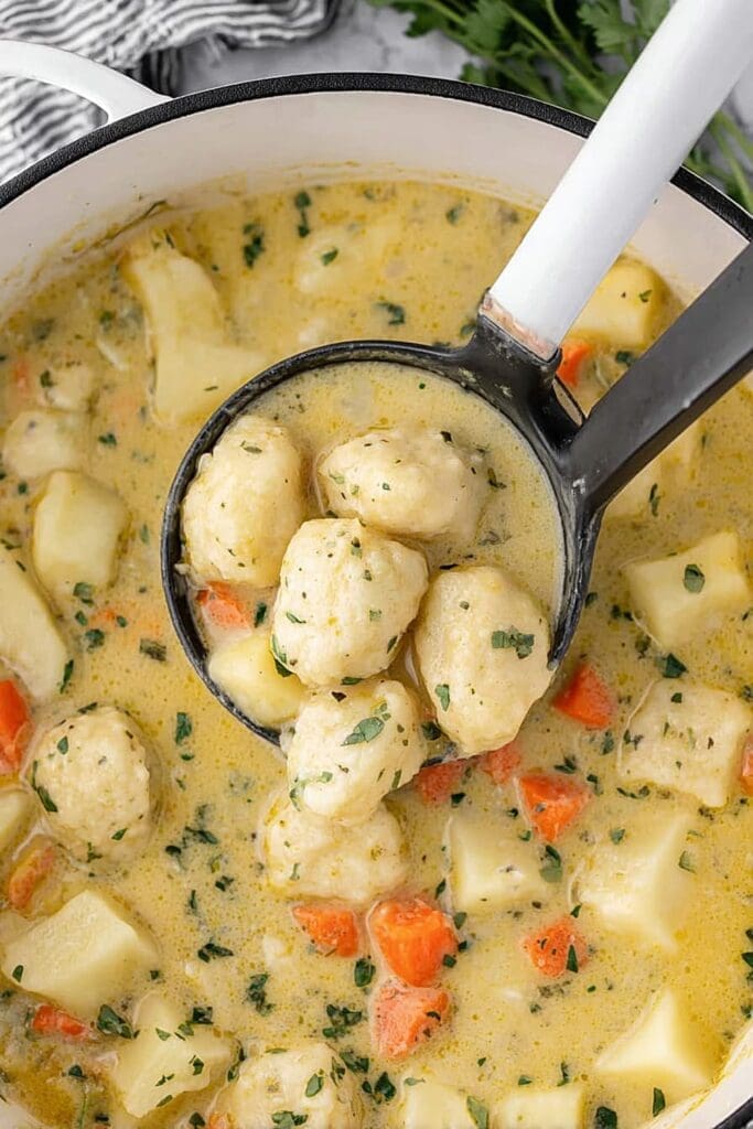 Knoephla (Potato Dumpling Soup) - Happy Muncher
