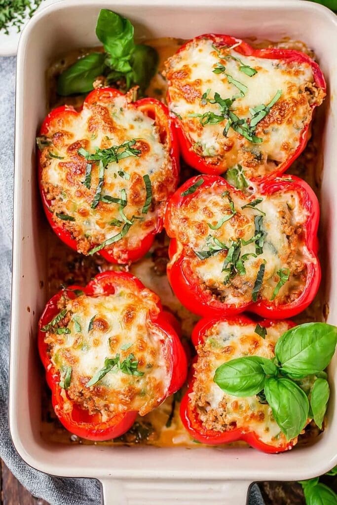 Italian Stuffed Peppers (Princess Diana Recipe) - Happy Muncher