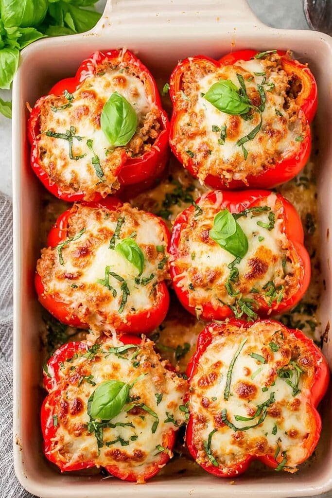 Italian Stuffed Peppers (Princess Diana Recipe) - Happy Muncher