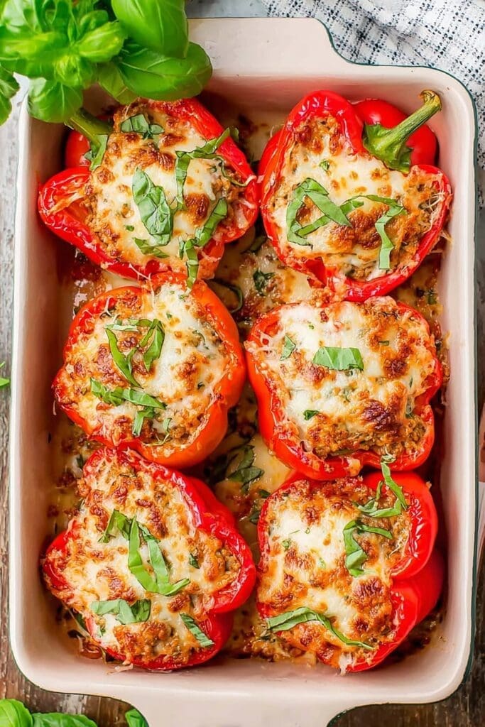 Italian Stuffed Peppers (Princess Diana Recipe) - Happy Muncher