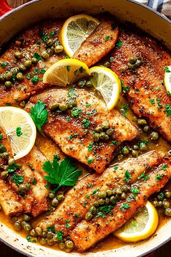 Speckled Trout Fish Piccata Recipe - Happy Muncher