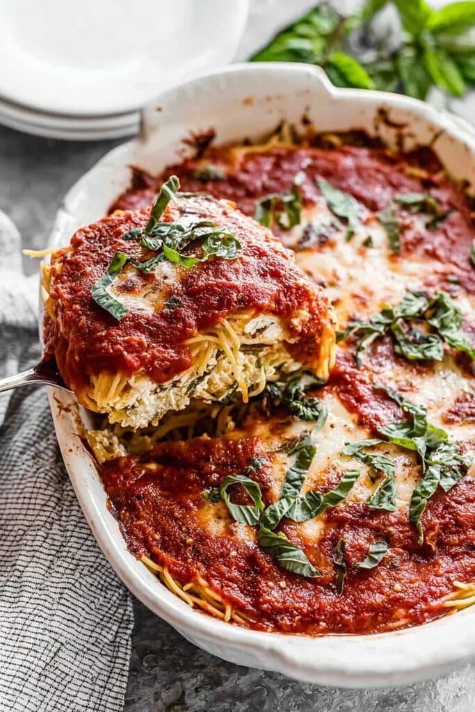 Baked Spaghetti Pie - Happy Muncher