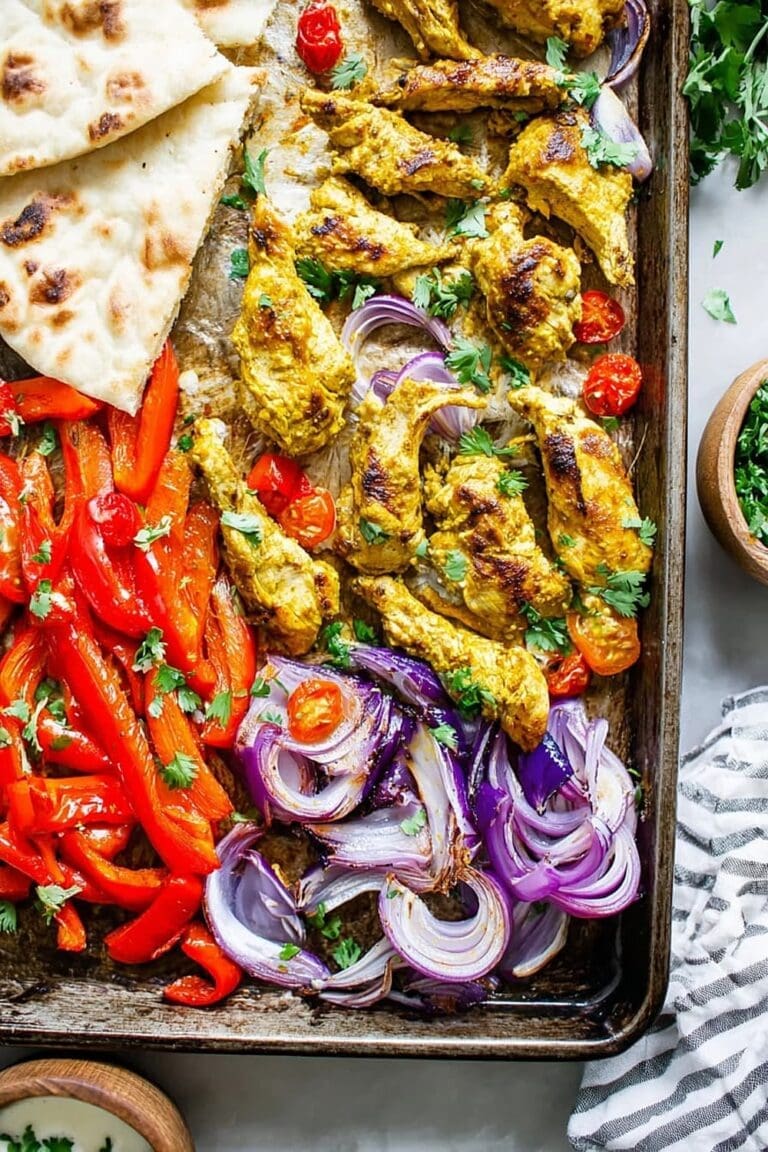 Chicken Shawarma Sheet Pan Dinner - Happy Muncher