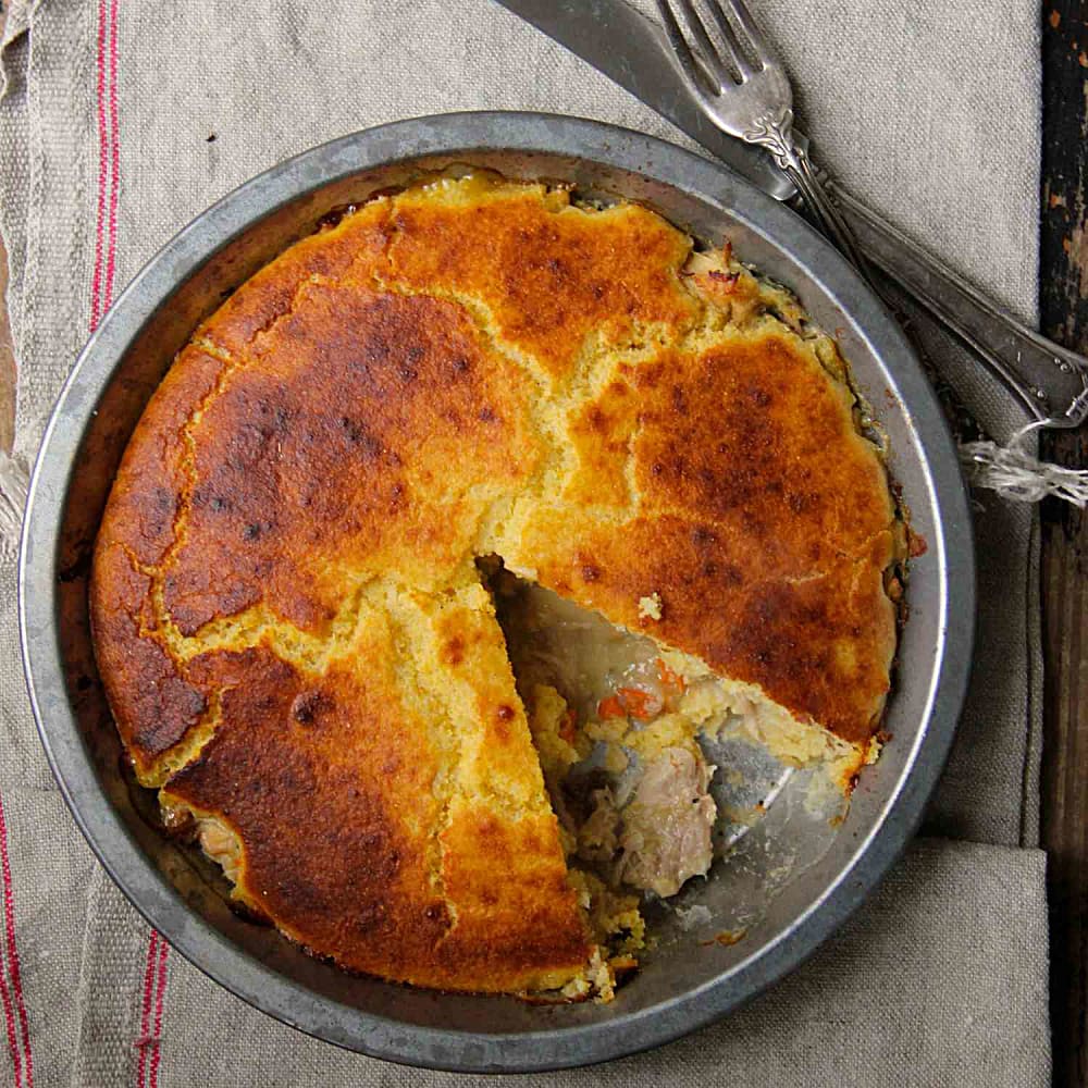 Cornbread Chicken Pot Pie - Happy Muncher