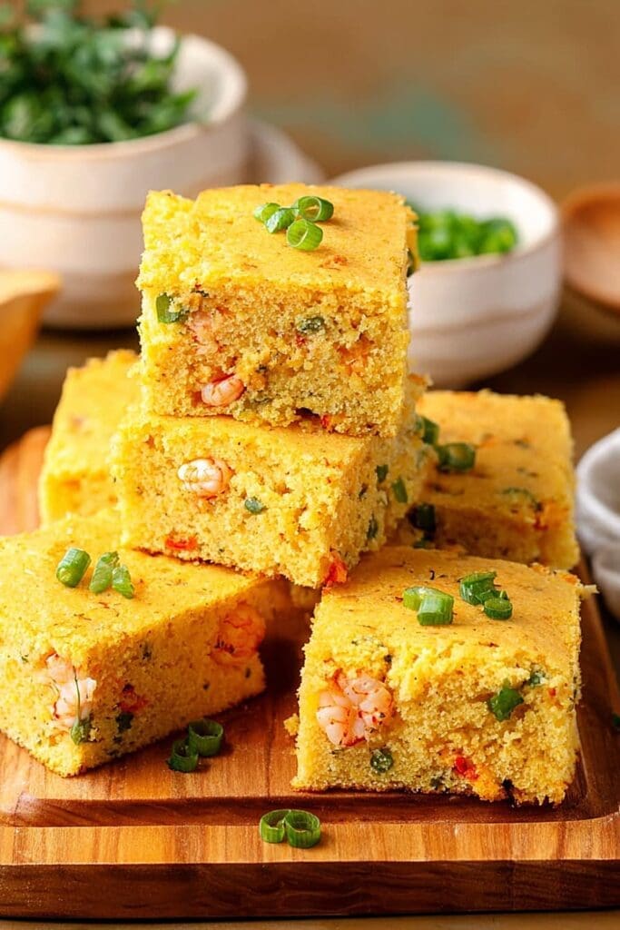 Crawfish Cornbread - Happy Muncher