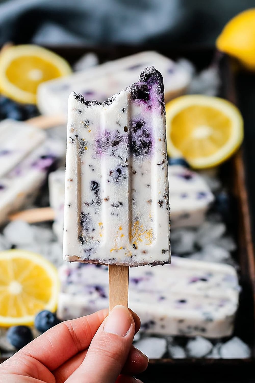 Homemade Blueberry Lavender Lemon Yogurt Ice Pops - Happy Muncher
