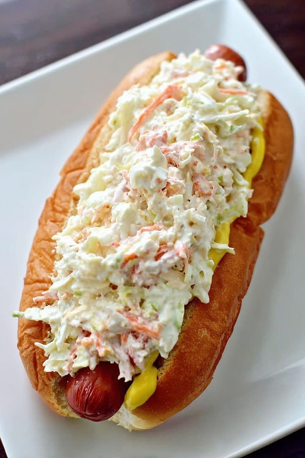 Easy Southern Hot Dog Slaw Recipe (Carolina Coleslaw) - Happy Muncher
