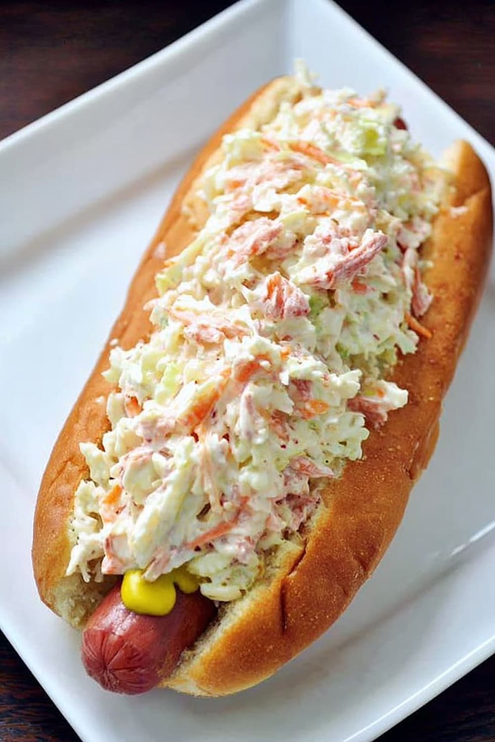 Easy Southern Hot Dog Slaw Recipe (Carolina Coleslaw) - Happy Muncher