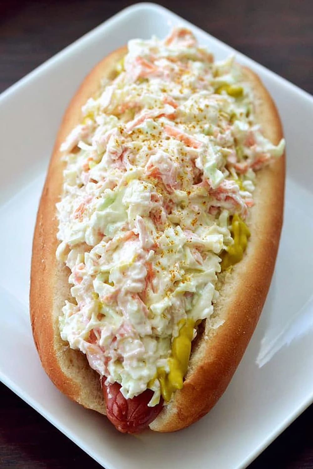 Easy Southern Hot Dog Slaw Recipe (Carolina Coleslaw) - Happy Muncher