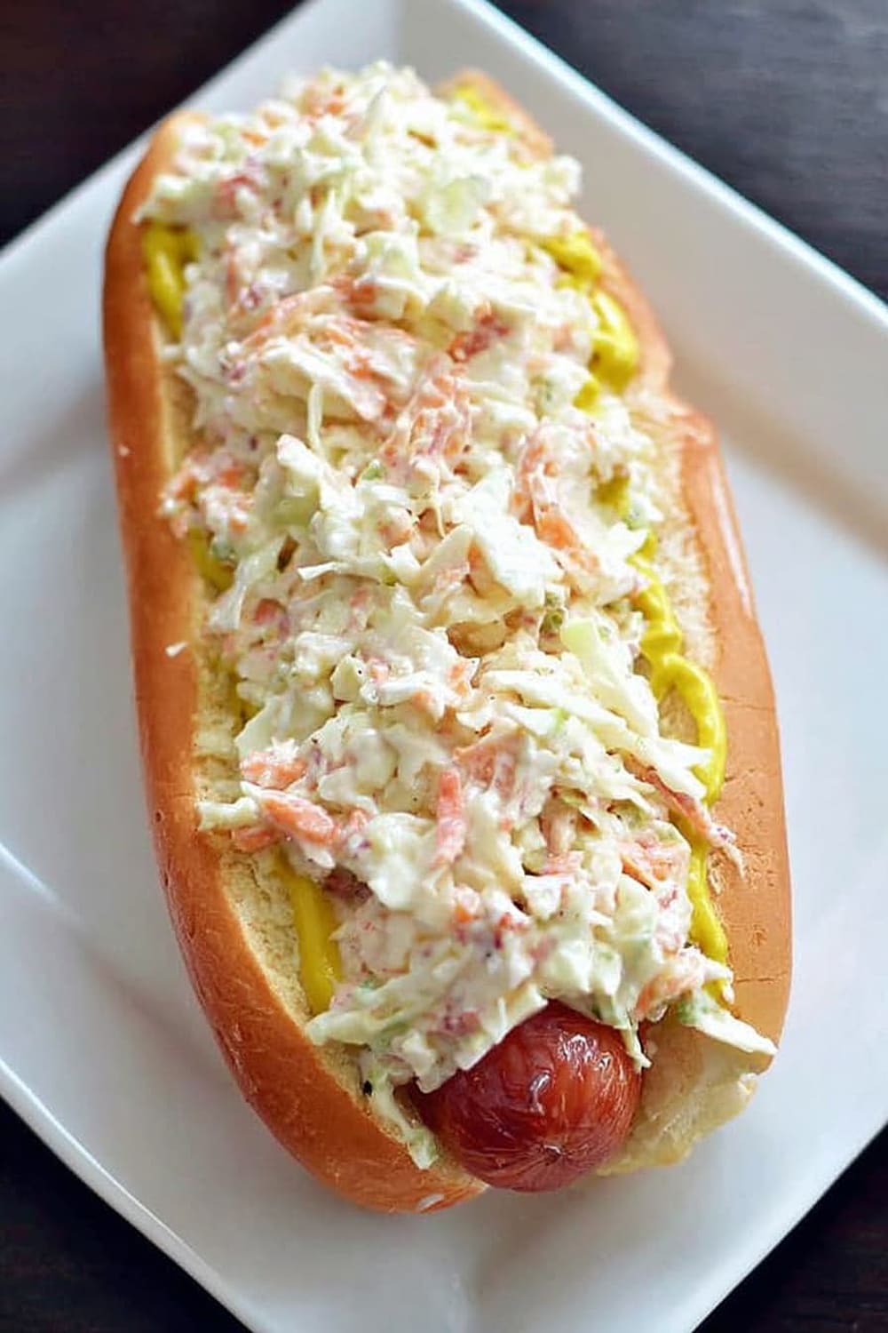 Easy Southern Hot Dog Slaw Recipe (Carolina Coleslaw) - Happy Muncher