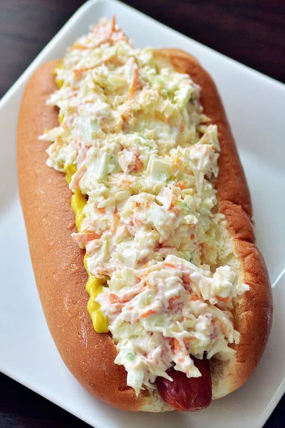 Easy Southern Hot Dog Slaw Recipe (Carolina Coleslaw) - Happy Muncher
