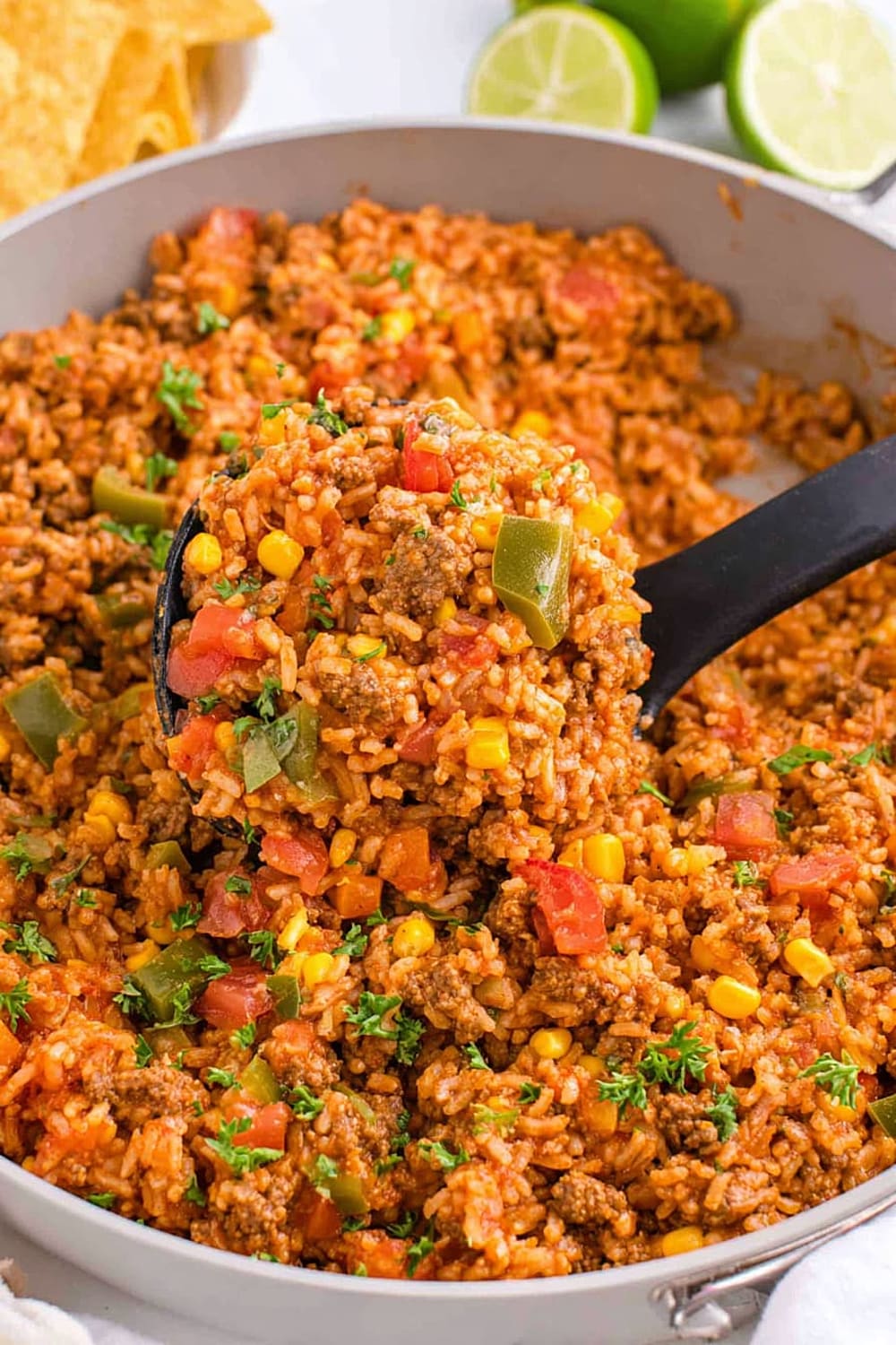 Spanish Rice with Ground Beef - Happy Muncher