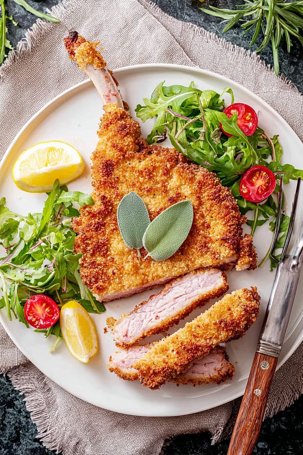 Bone-In Veal Milanese Recipe (Cotoletta alla Milanese) - Happy Muncher