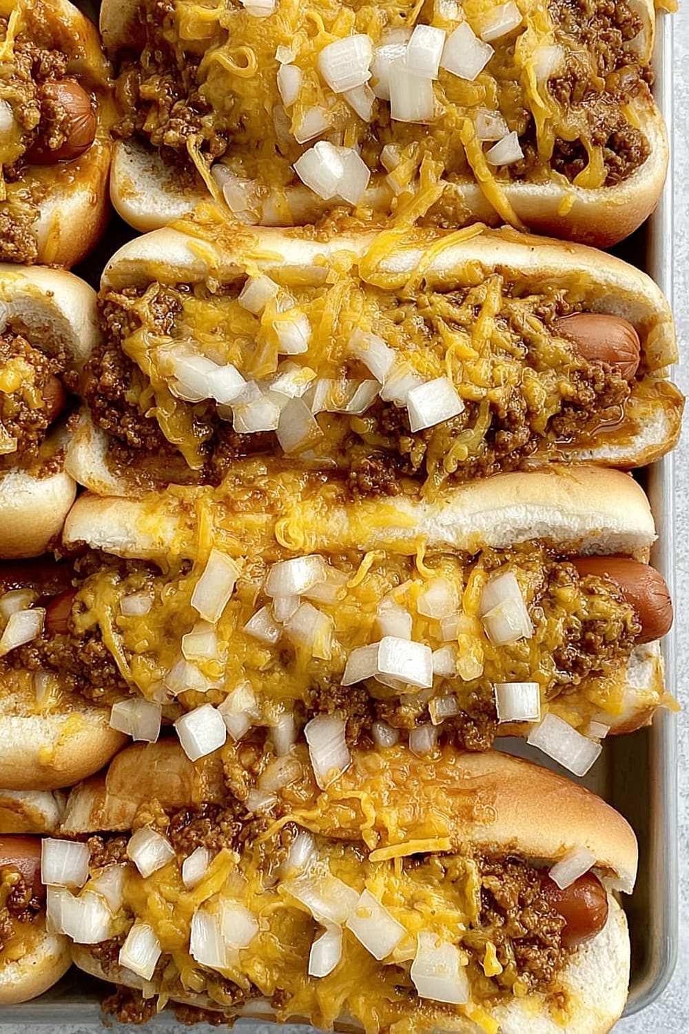 Easy Slow Cooker Chili Coney Dogs Recipe - Happy Muncher