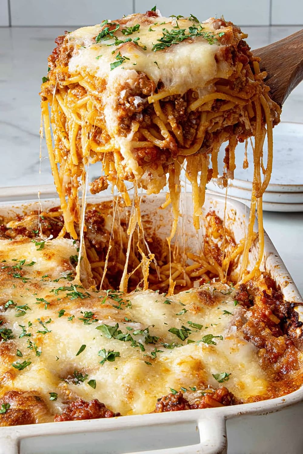 Baked Spaghetti Recipe - Happy Muncher