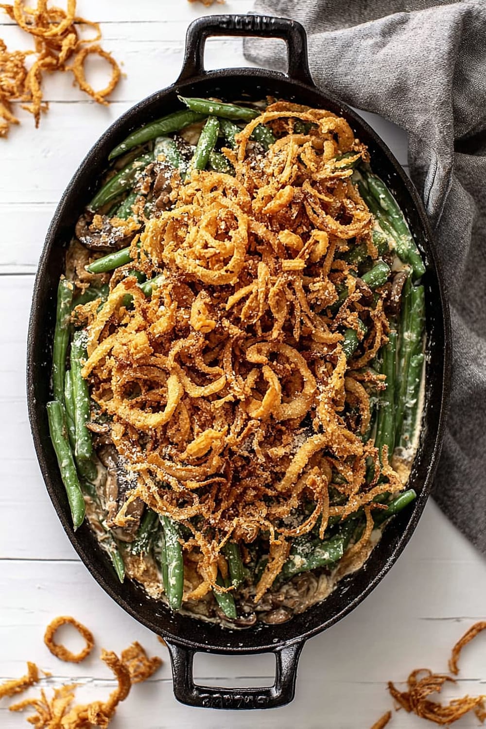 Green Bean Casserole with French Fried Onions - Happy Muncher