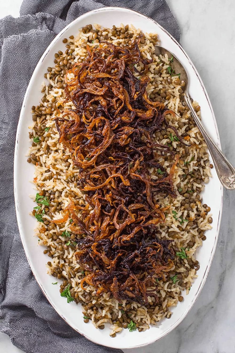 Lebanese Mujadara - Happy Muncher