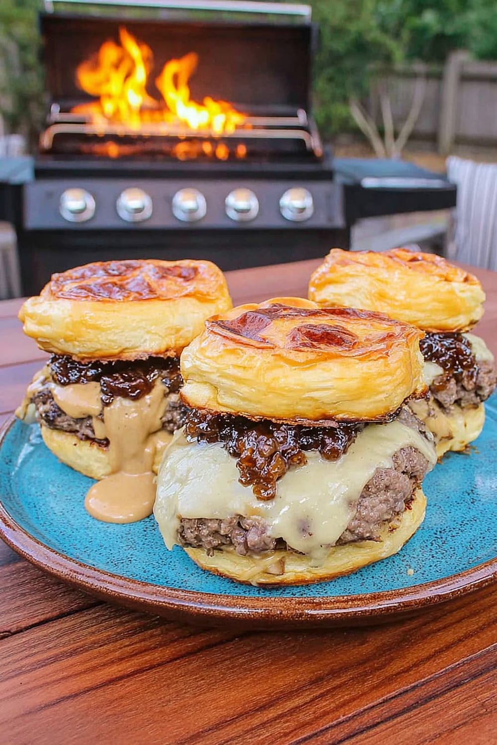 Peanut Butter and Jelly Smash Burgers - Happy Muncher