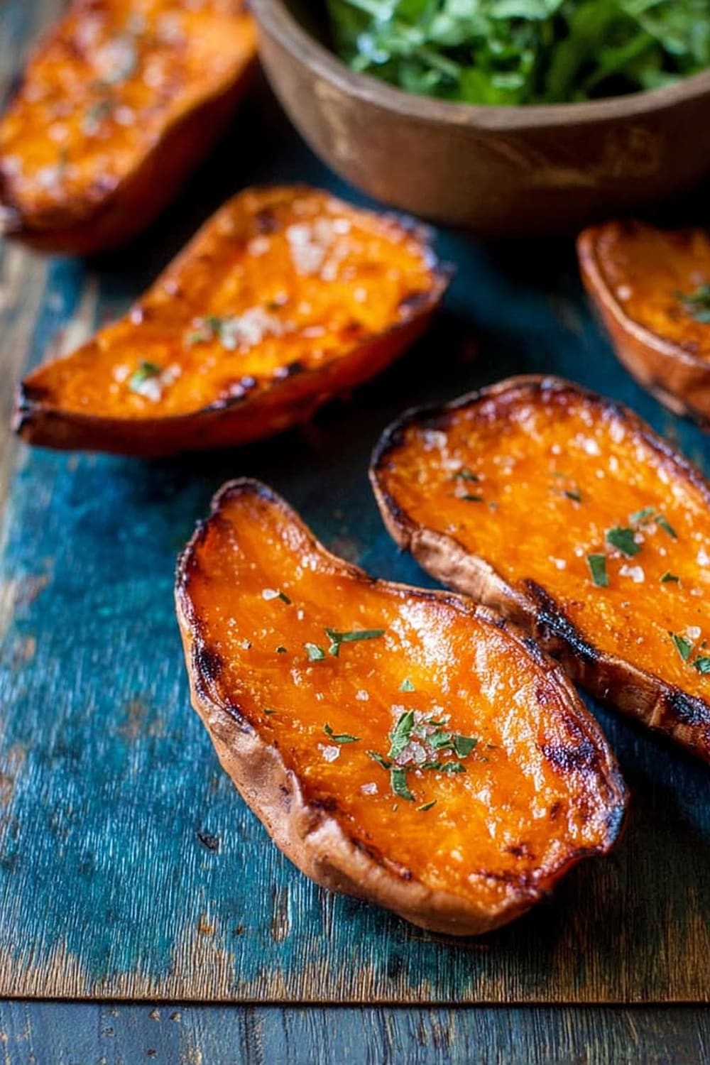 Oven Roasted Sweet Potato Halves - Happy Muncher