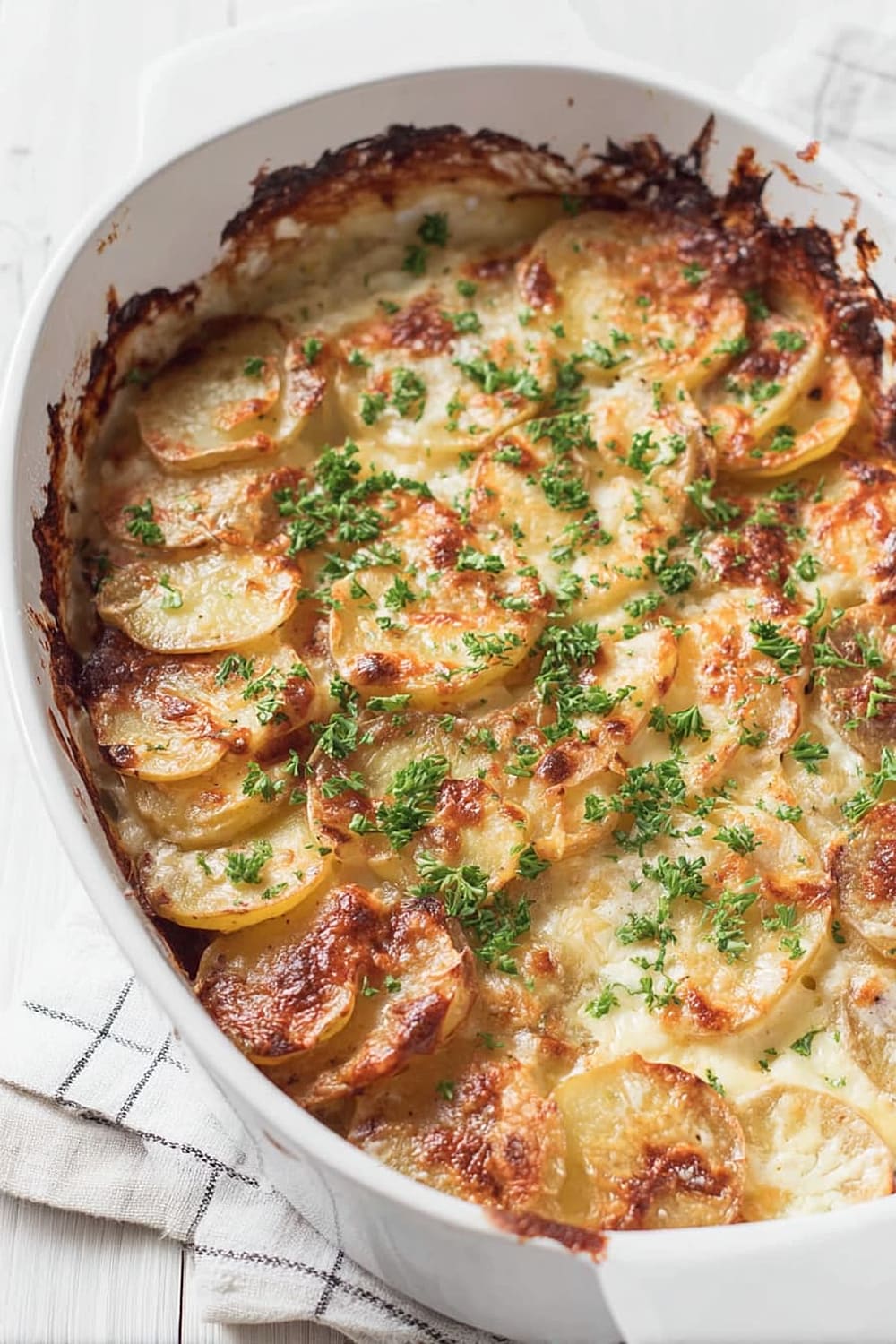 Easy Potato Bake With Cream - Happy Muncher